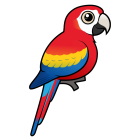 Learn About the Colorful Scarlet Macaw | Birdorable Birds