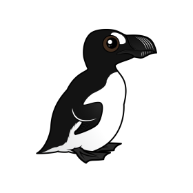 Cute Great Auk by Birdorable