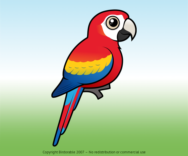 Disney Cartoon Scarlet Macaw