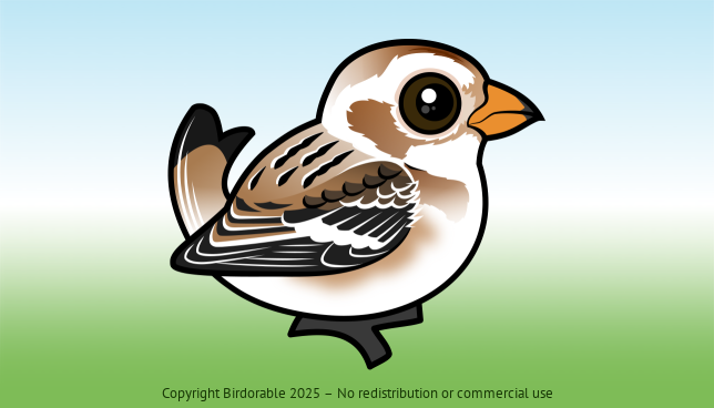 Discover the Snow Bunting with Birdorable