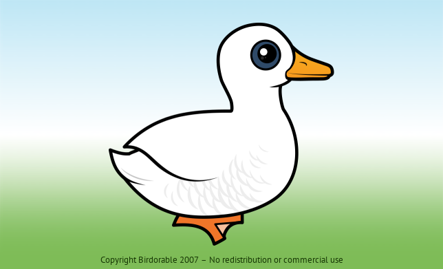 Cute Pekin Duck by Birdorable