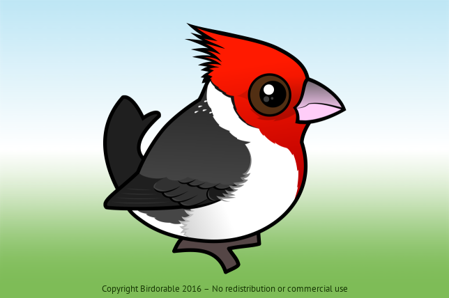 Discover the Vibrant Red-crested Cardinal with Birdorable