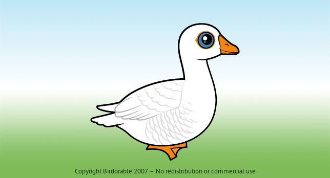 Cute Embden Goose by Birdorable