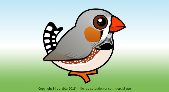 Cute Zebra Finch by Birdorable