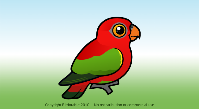 Cute Chattering Lory by Birdorable