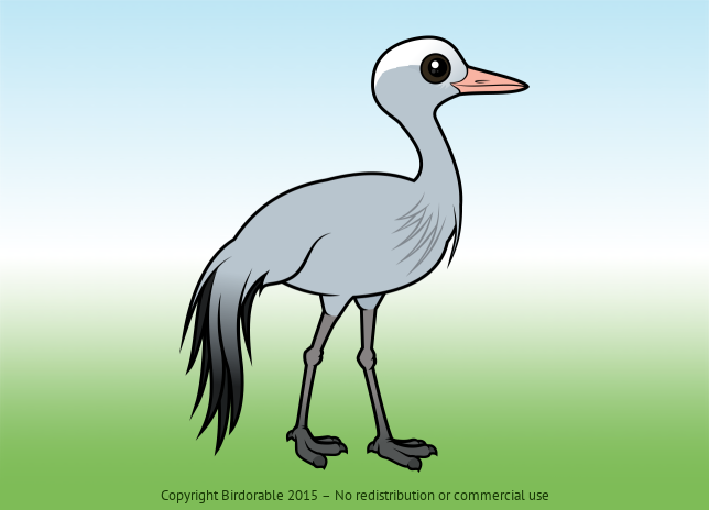 Birdorable's Cute Cartoon Blue Crane - Info & Gifts