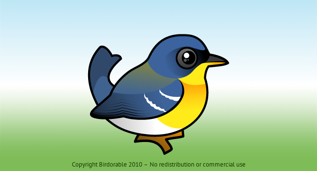 Cute Tropical Parula by Birdorable