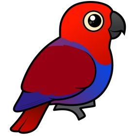 Cute Eclectus Parrot by Birdorable