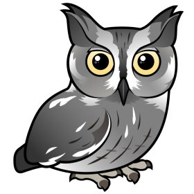 Cute Eastern Screech Owl by Birdorable