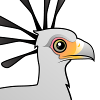 Cute Secretary Bird by Birdorable