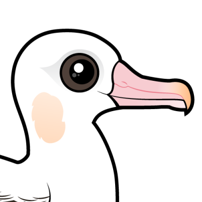 Cute Wandering Albatross by Birdorable