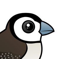 Cute Double-barred Finch by Birdorable