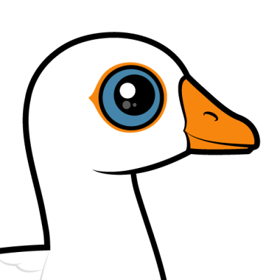 Cute Embden Goose by Birdorable