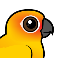 Cute Sun Parakeet by Birdorable