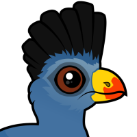 Cute Great Blue Turaco by Birdorable