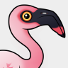 Flamboyance of Flamingos Coloring Page by Birdorable