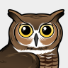 Great Horned Owl Coloring Page by Birdorable