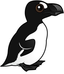 Cute Great Auk by Birdorable