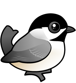 Cute Carolina Chickadee by Birdorable