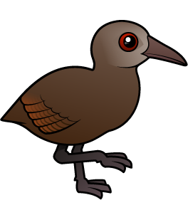 Cute Lord Howe Woodhen by Birdorable