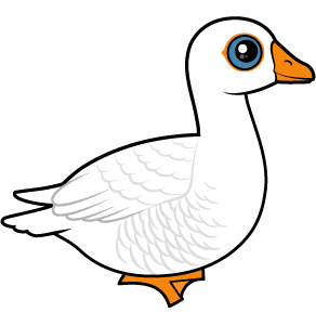 Cute Embden Goose by Birdorable
