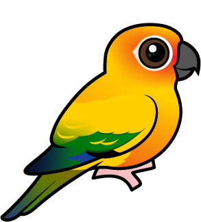 Cute Sun Parakeet by Birdorable