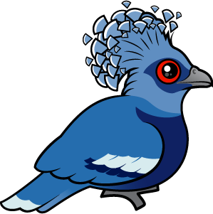 Meet the Cute Victoria Crowned Pigeon by Birdorable