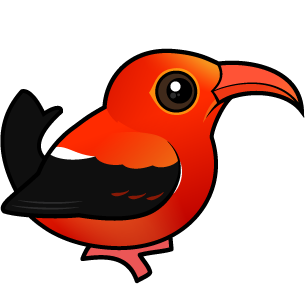 Cute 'I'iwi by Birdorable