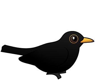 Cute Blackbird by Birdorable