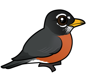 Cute American Robin by Birdorable