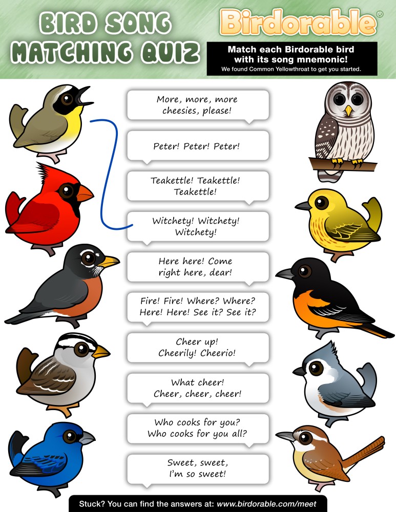 Bird Song Quiz by Birdorable