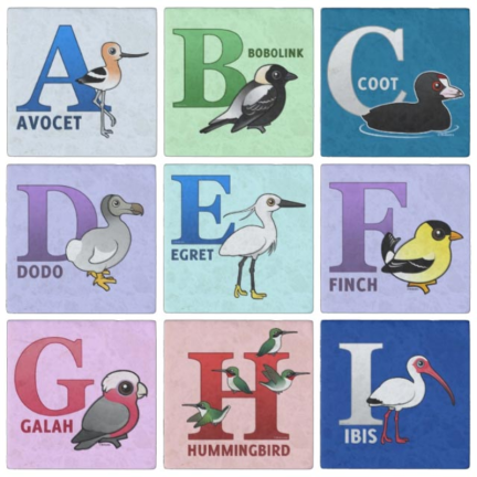 Browse Birdorable Alphabet Product Designs ABC Birds