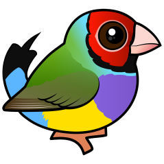 Birdorable Gouldian Finch Cute Cartoon Bird Lover T-Shirts & Gifts