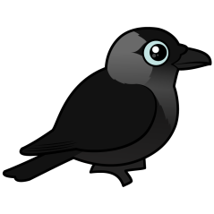 Cute Cartoon Jackdaw Corvid Birdorable Gifts & Apparel