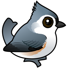 Shop Cute Cartoon Tufted Titmouse Gifts from Birdorable