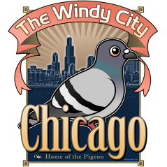 Customizable Chicago Pigeon