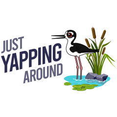Funny "Just Yapping Around" Black-necked Stilt Cartoon Gifts