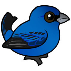 Cute Cartoon Indigo Bunting Birdorable Gifts for Bird Lovers