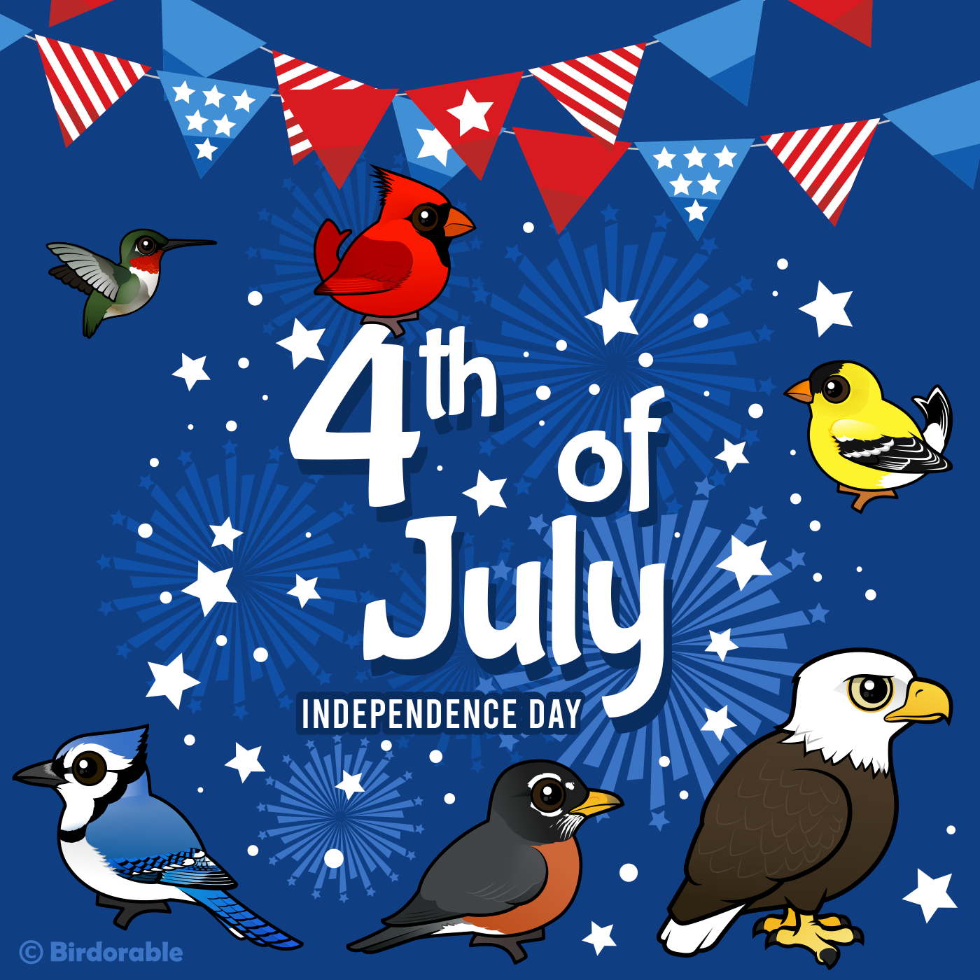 Celebrating 4th of July with Birdorable! | Celebrate Responsibly