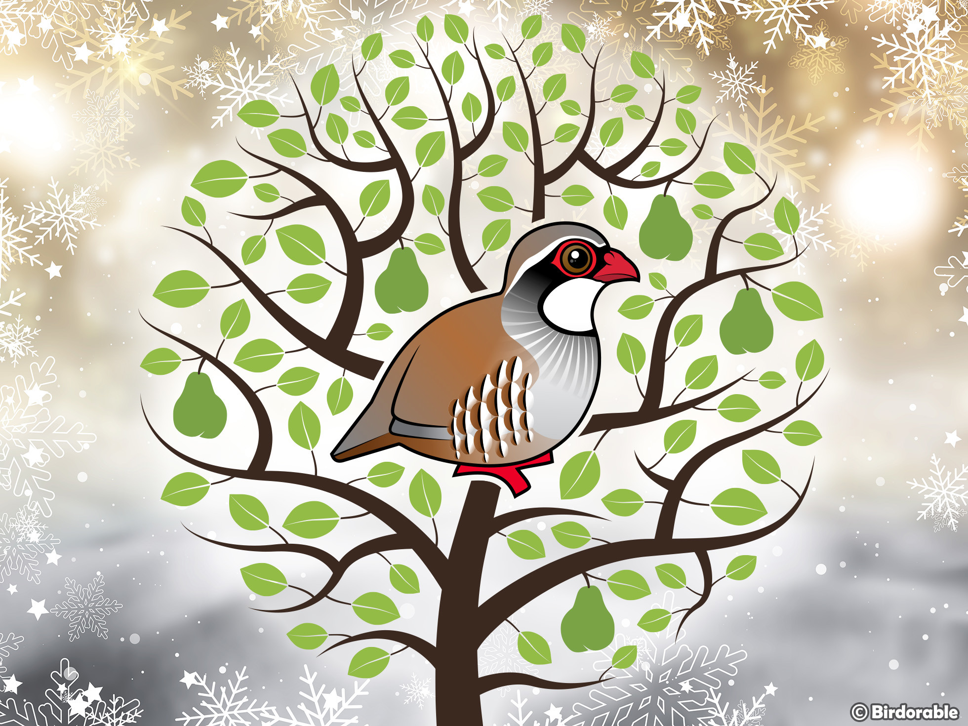 12 Days of Birdorable Xmas Begins with the Red-legged Partridge